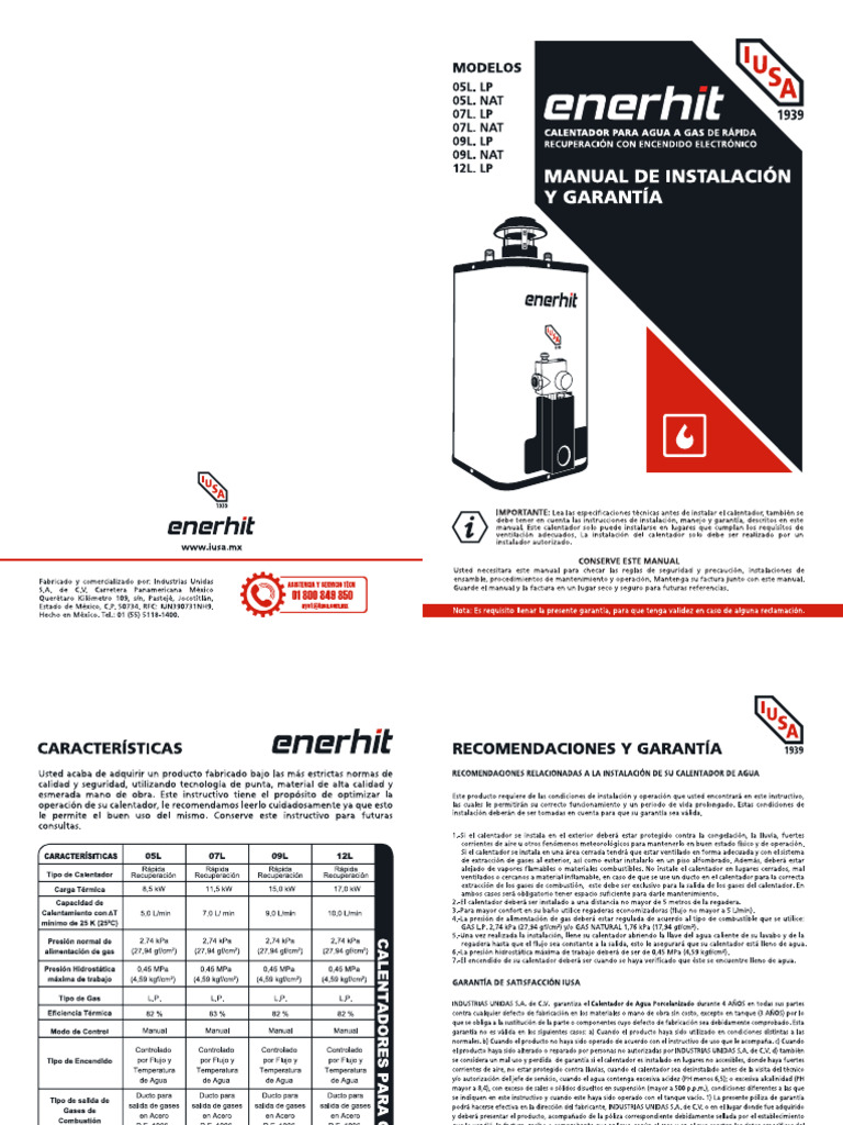 Manual Enerhit RR | PDF
