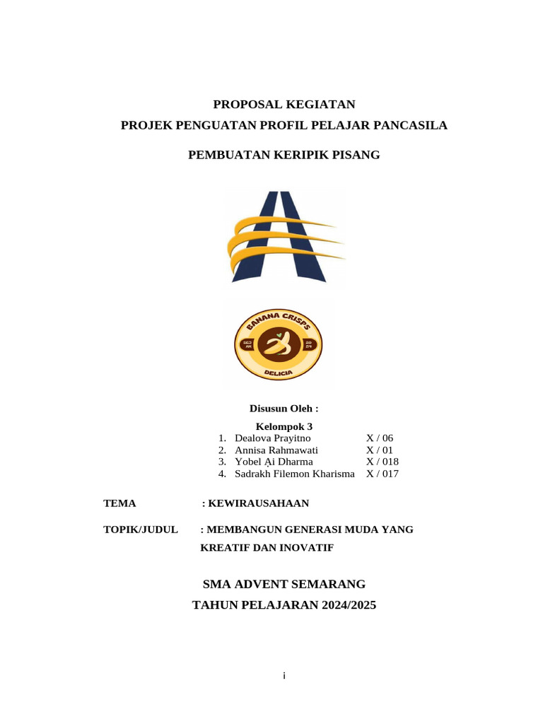 Proposal Kegiatan P5 - Kelompok Offline 3 | PDF