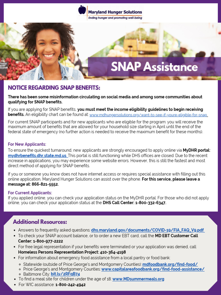 SNAP Information April - May 2020 | PDF