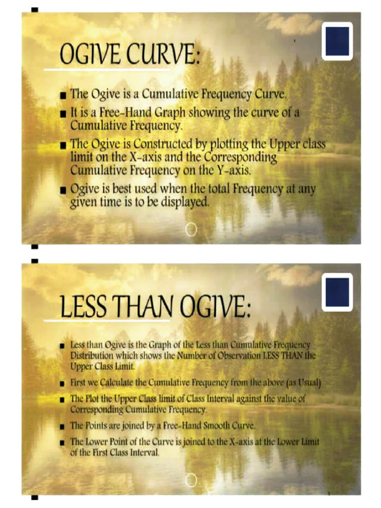 Understanding Ogive Curves in Statistics | PDF