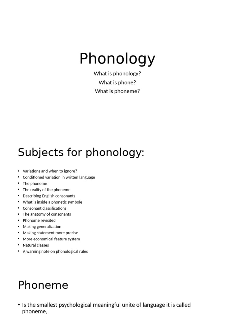 Phonology | PDF