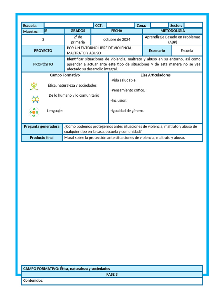 Proyectos - Mtro Jose Luis | PDF | Color | Abuso infantil