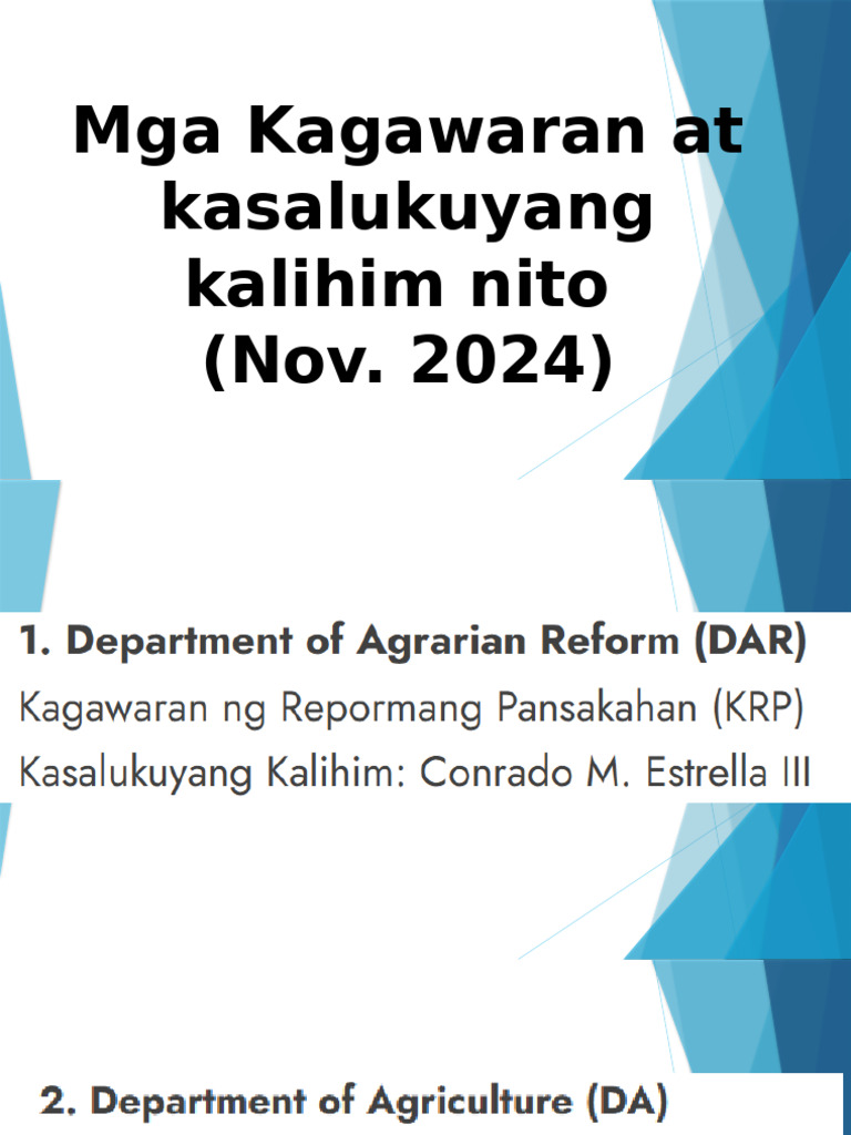 Ap Kagawaran at Gabinete Nov 2024 q3 | PDF