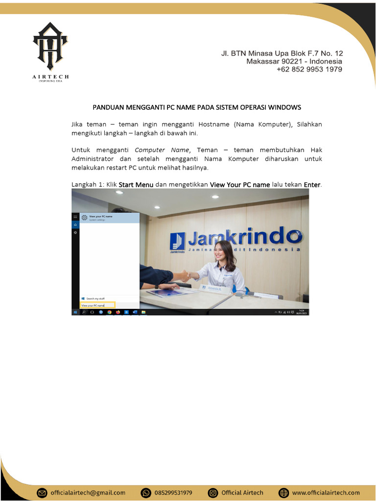 Panduan Penggantian Hostname dan Pemasangan Password | PDF