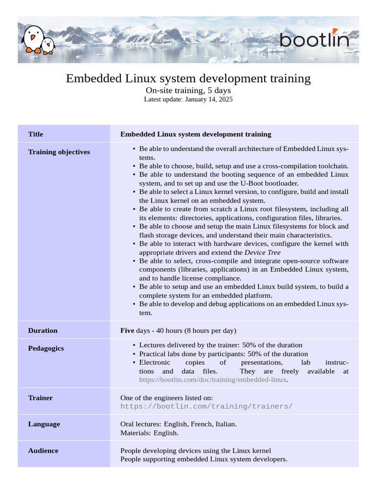 embedded-linux-agenda_2025 | PDF | Linux | Booting