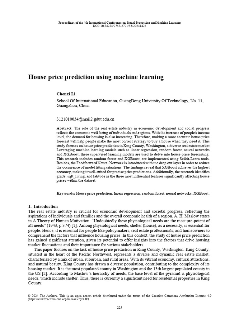House_price_prediction_using_machine_learning | PDF | Regression ...