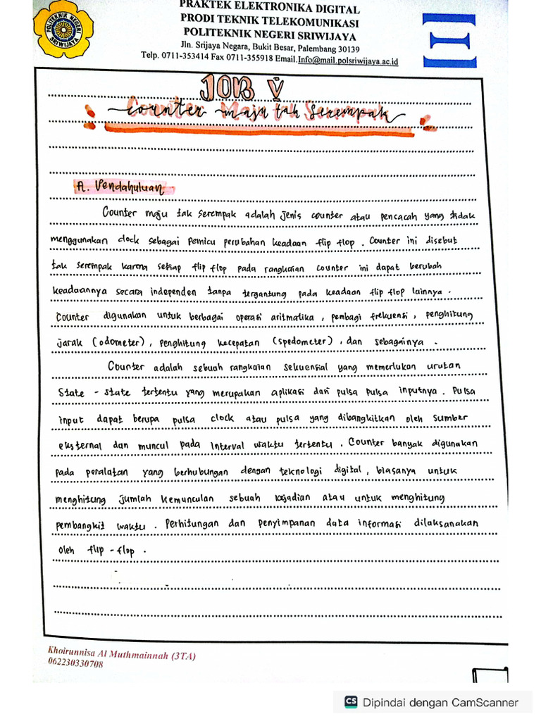 JOB 5 Counter Maju Tak Serempak (elka digital nns) | PDF