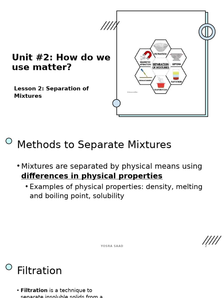 Separation Techniques Guide | PDF | Filtration | Solubility