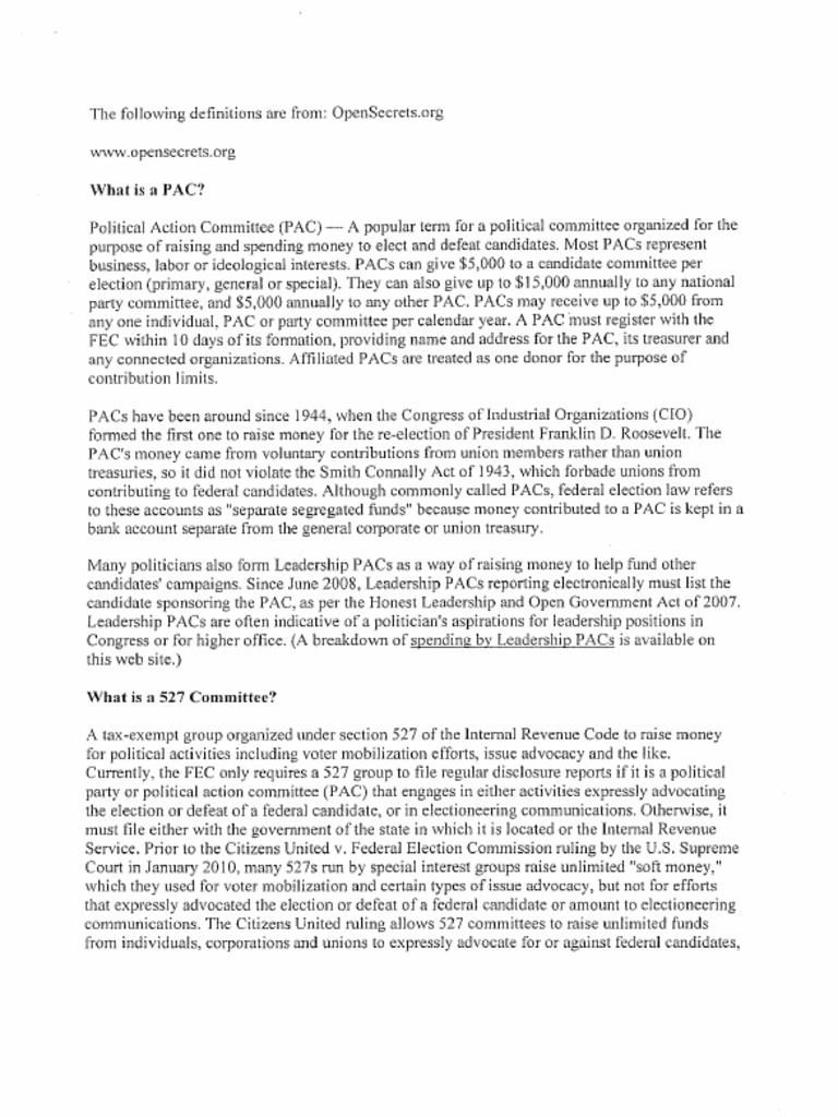 Campaign Finance Packet | PDF