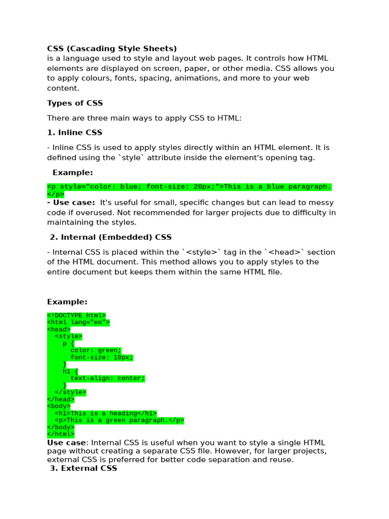 CSS (Cascading Style Sheets) : This Is A Blue Paragraph. | PDF