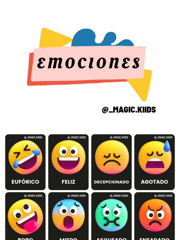 Flashcards Emociones at - Magic - Kiids | PDF