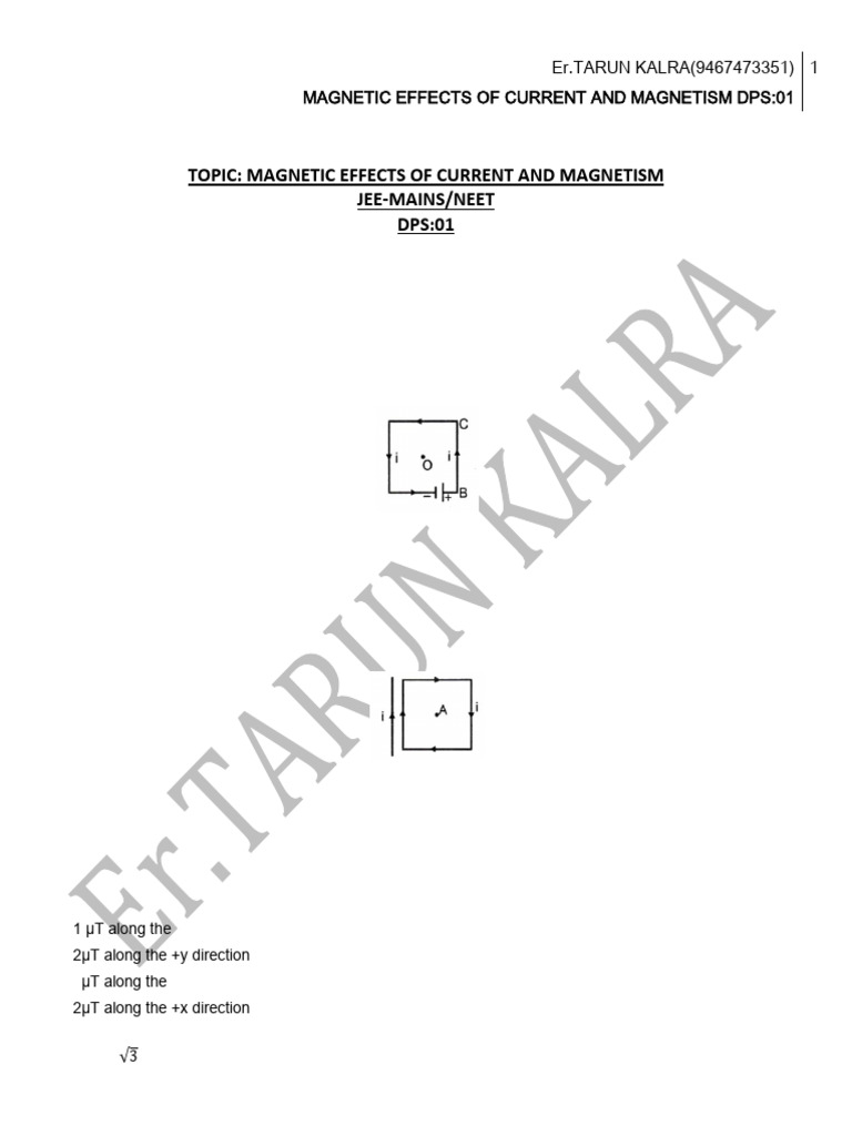 Magnetic Effects of Current and Magnetism | PDF | Ferromagnetism | Magnetic Field