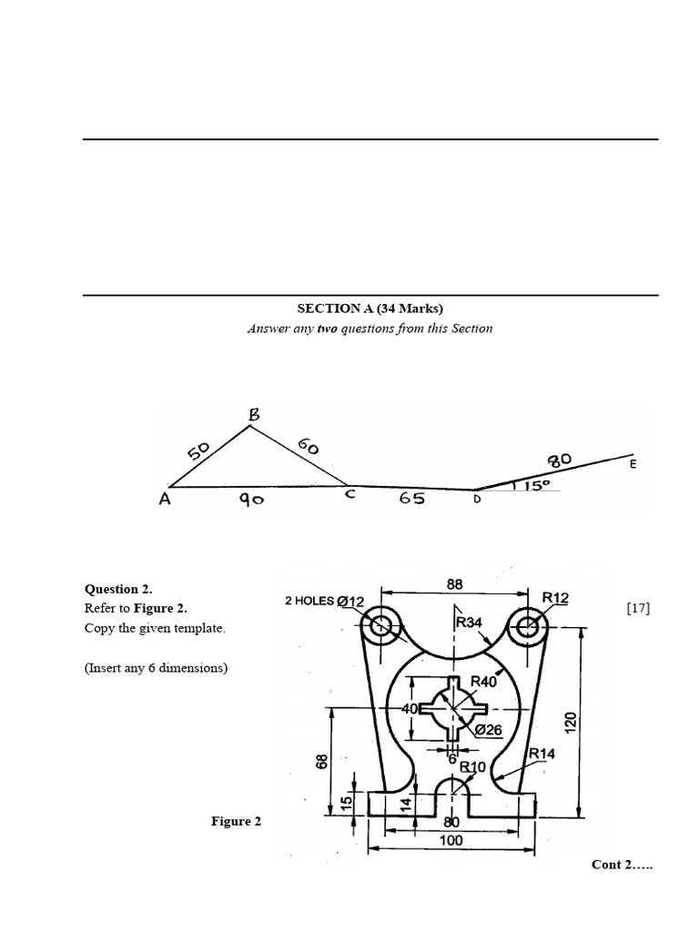 Technical Drawing Exam Form Bi-9 | PDF | Technical Drawing | Classical ...