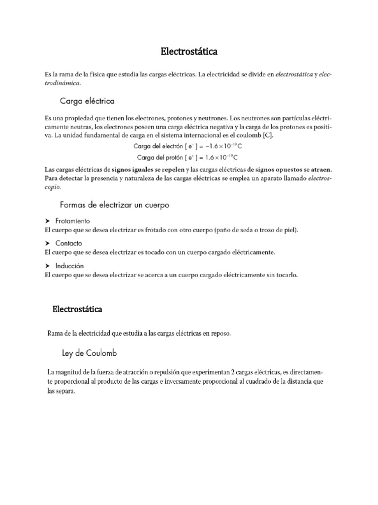 Electrostática | PDF