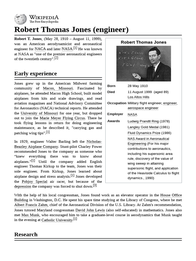 Robert Thomas Jones (Engineer) | PDF | Transport | Aerospace