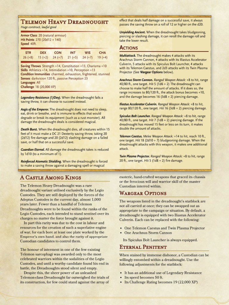 Telemon Heavy Dreadnought | PDF