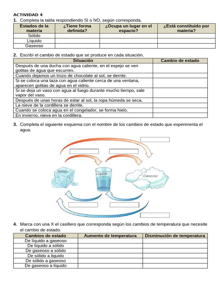 Cambios de Estado de la Materia | PDF