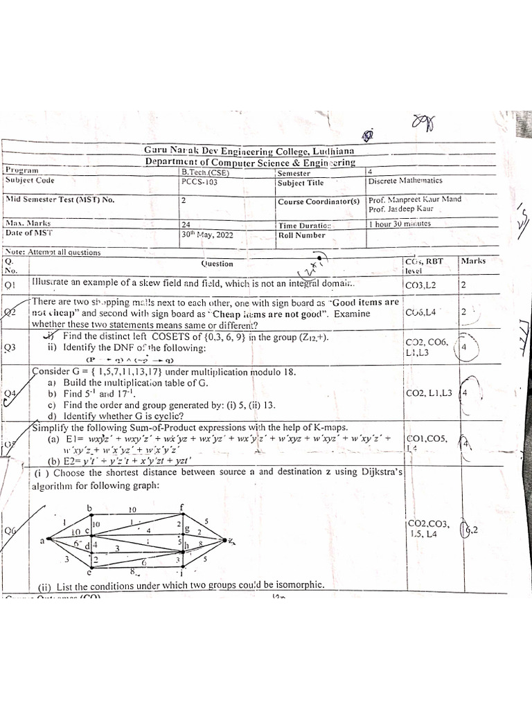 Mse 2 (4TH Sem) 2 | PDF