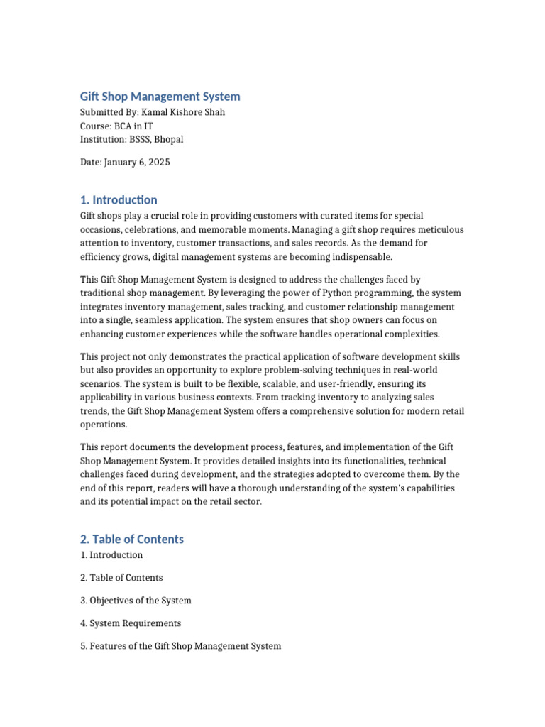 Expanded Gift Shop Management System | PDF | Databases | Database ...