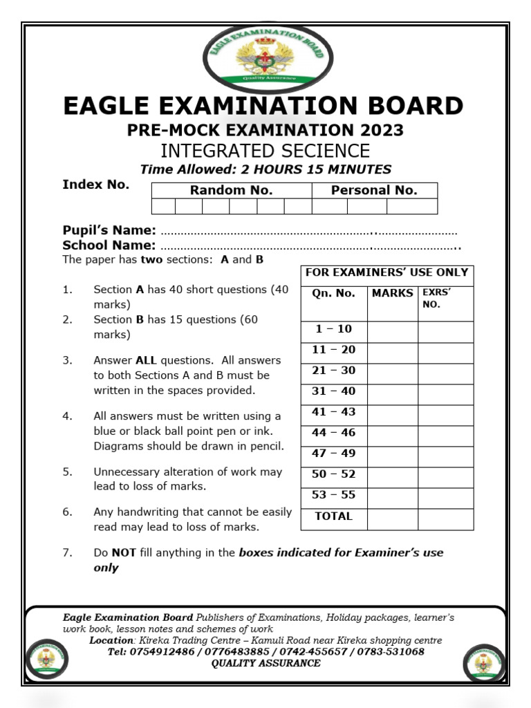 Pre Mock Science | PDF