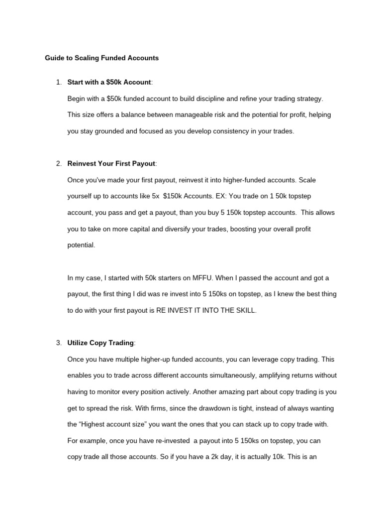 Scaling Strategies for Funded Trading Accounts | PDF | Investing ...