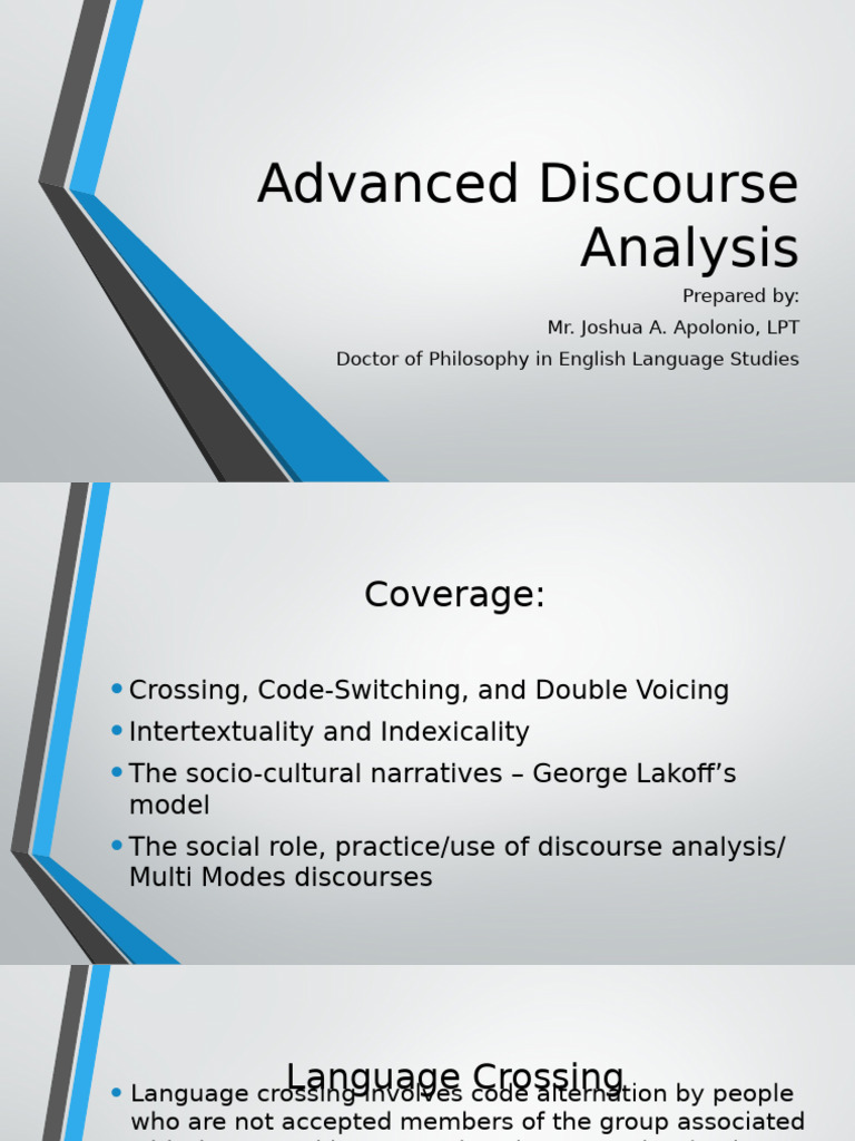 Advanced Discourse Analysis | PDF | Metaphor | Concept