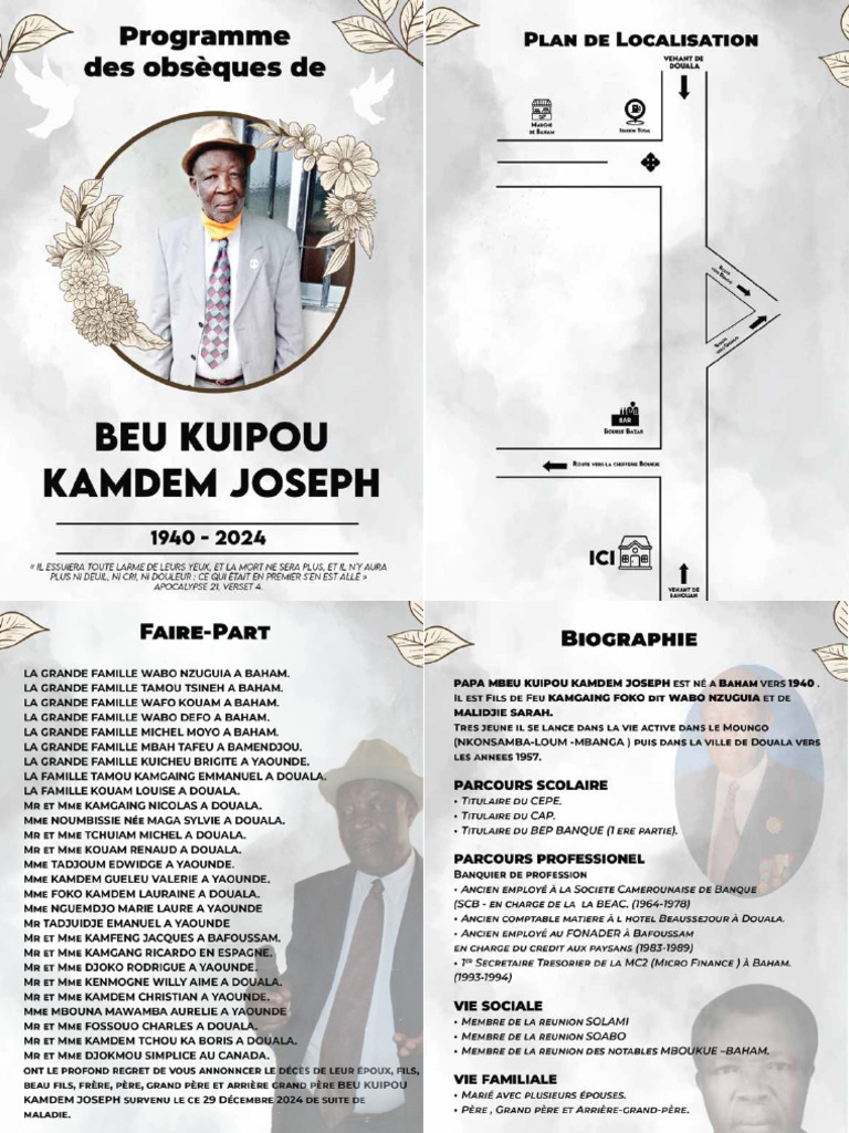 Disposition Programme Deuil | PDF