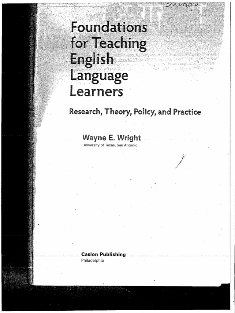 Teaching English Language Learners (Wright, 2010) | PDF
