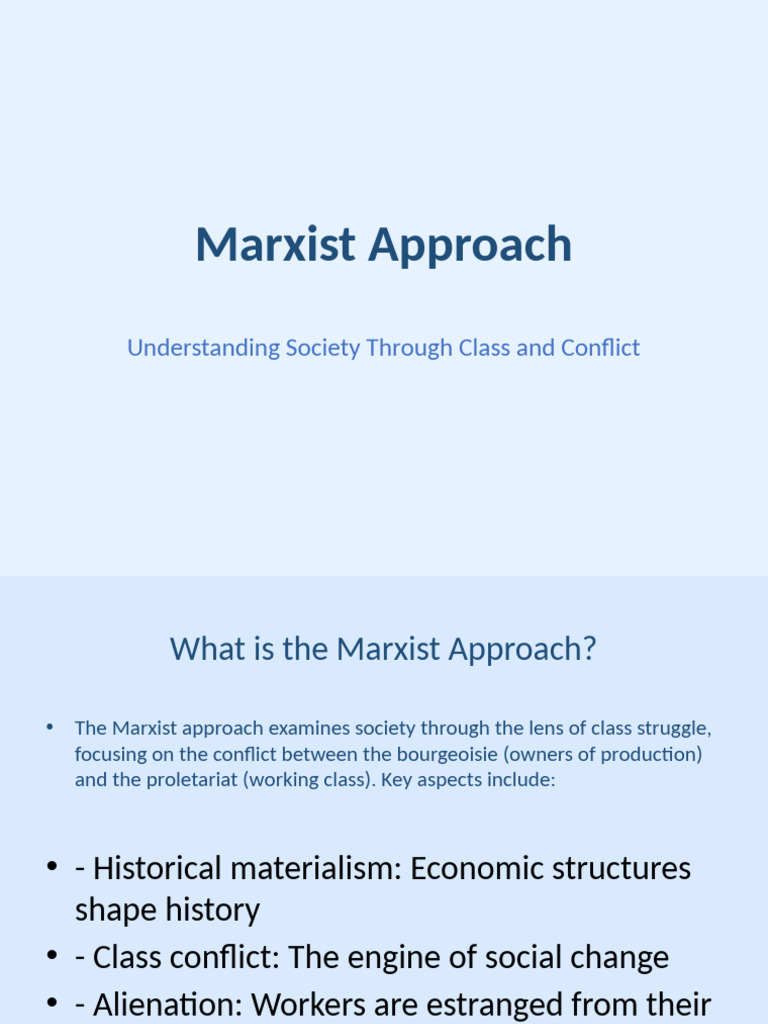 Elegant Marxist Approach Presentation | PDF