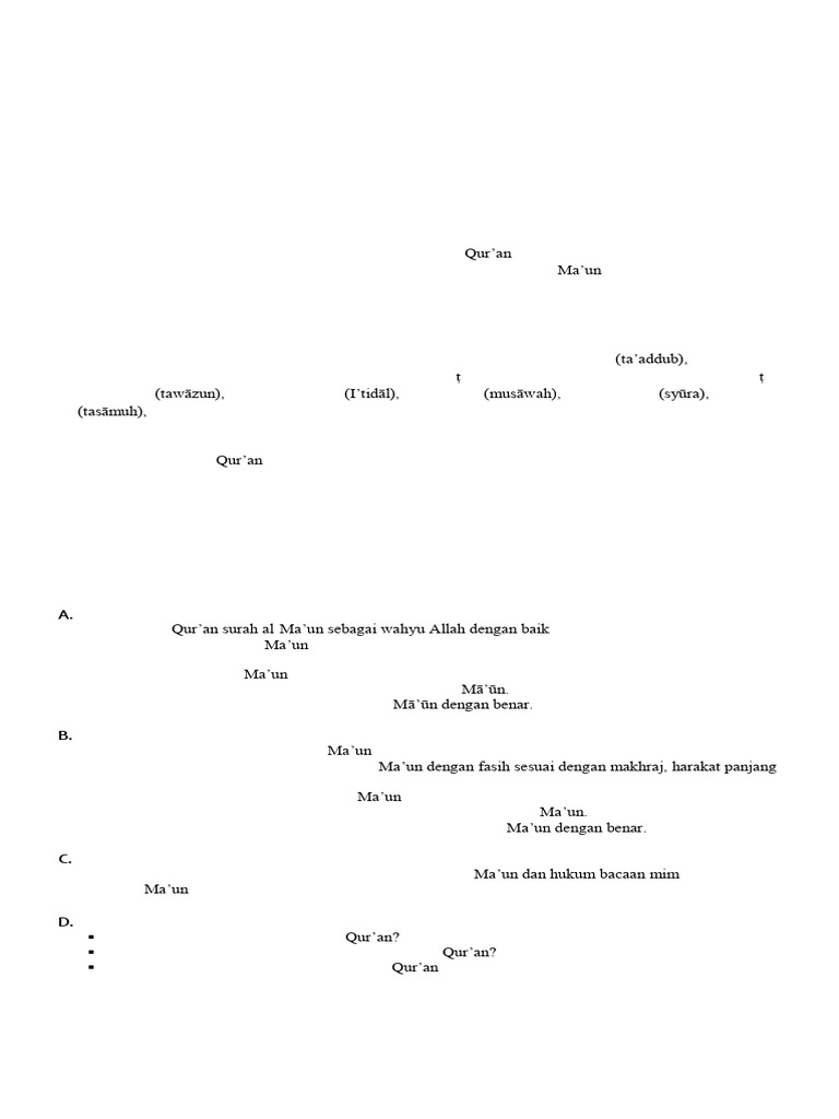 Modul PBL Surah Al-Ma'un Kelas 5 | PDF