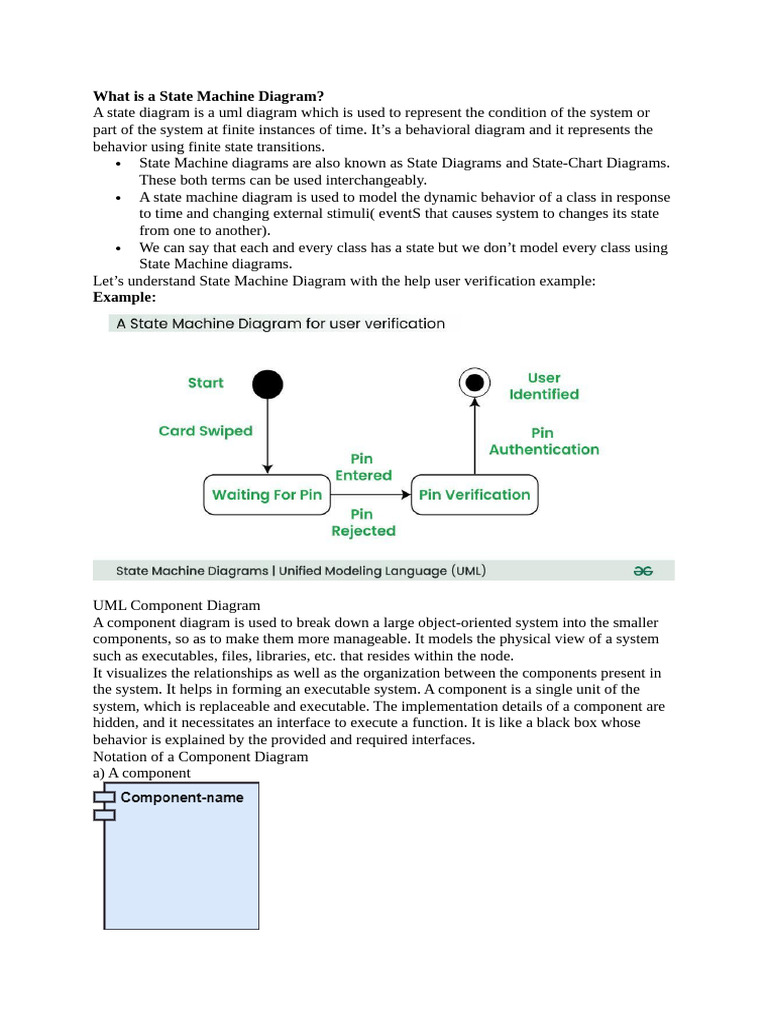 What is a State Machine Diagram | PDF | Unified Modeling Language | Class (Computer Programming)