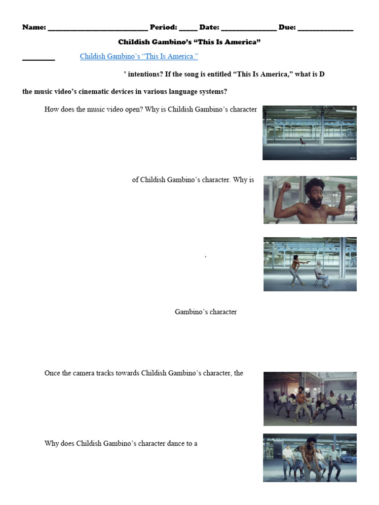 Childish Gambino's "This Is America." | PDF