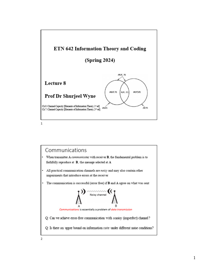 ETN642 Lec8 Ch8 Handouts | PDF | Mathematics | Computing