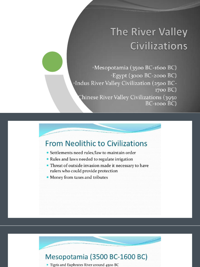 Introduction To River Valley Civilizations | PDF