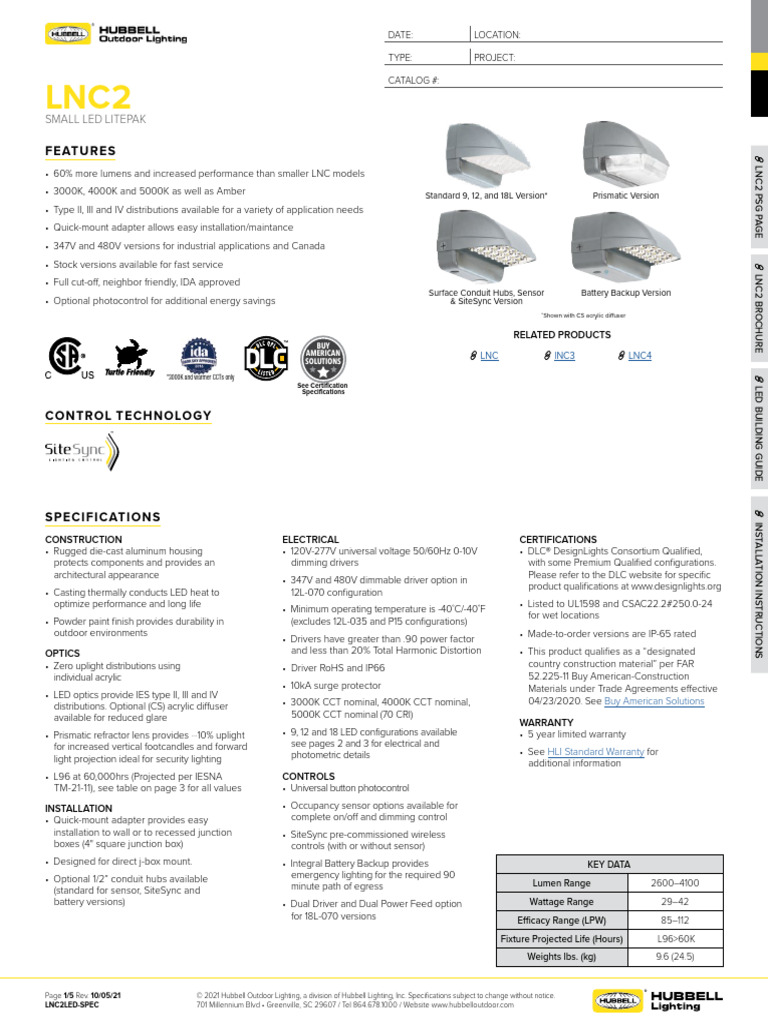 Lnc2 Spec Redesign | PDF | Lighting | Amplifier