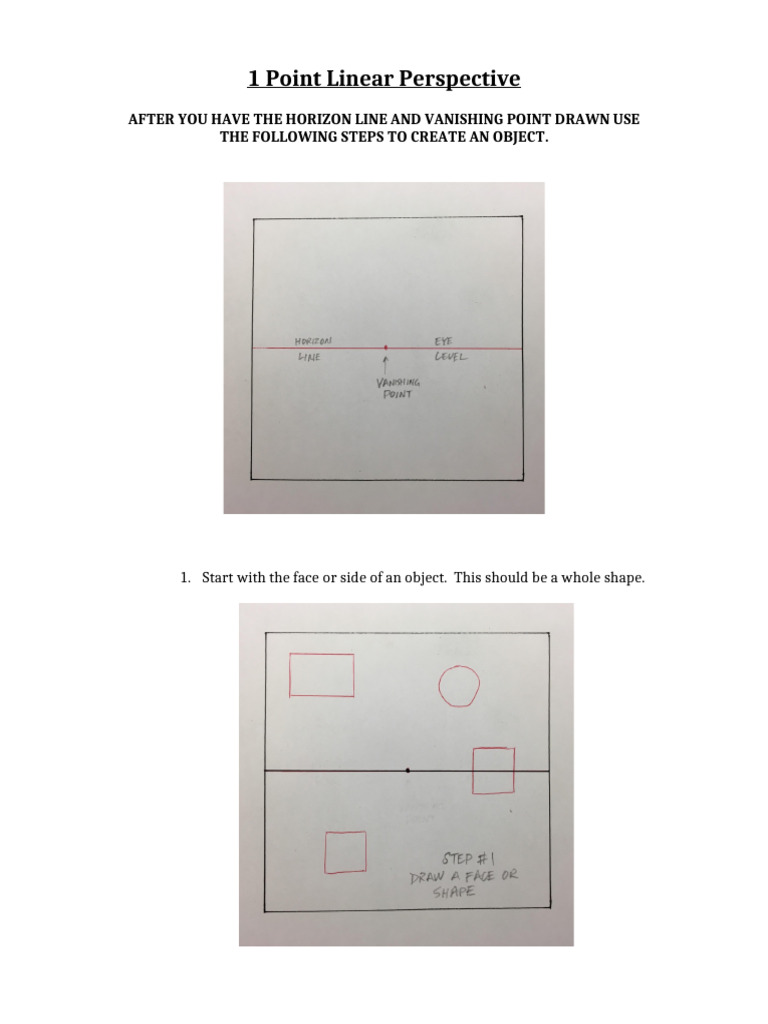 1 Point Linear Perspective Basics | PDF