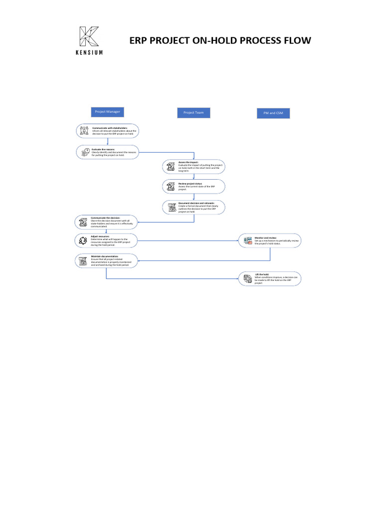 ERP Project On-hold Process Flow | PDF