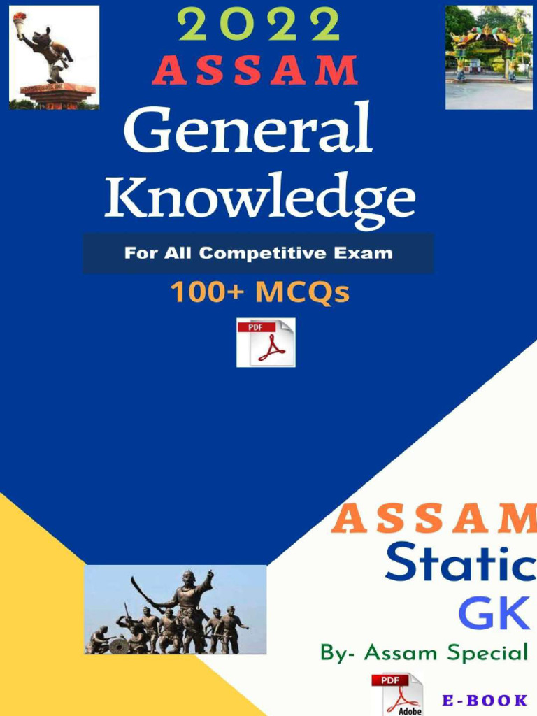 Assam-General-Knowledge-2022-100-MCQs-Indrajit-Chowhan | PDF
