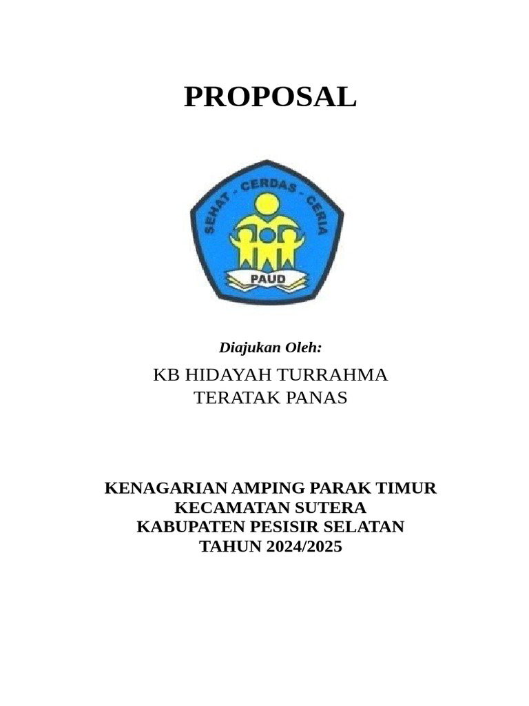 Proposal Dana Insentif Guru KB | PDF