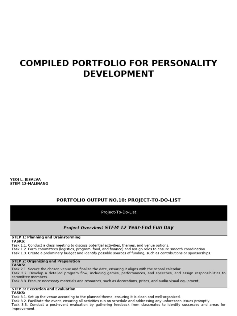 Compiled Portfolio For Perdev | PDF | Anxiety | Major Depressive Disorder