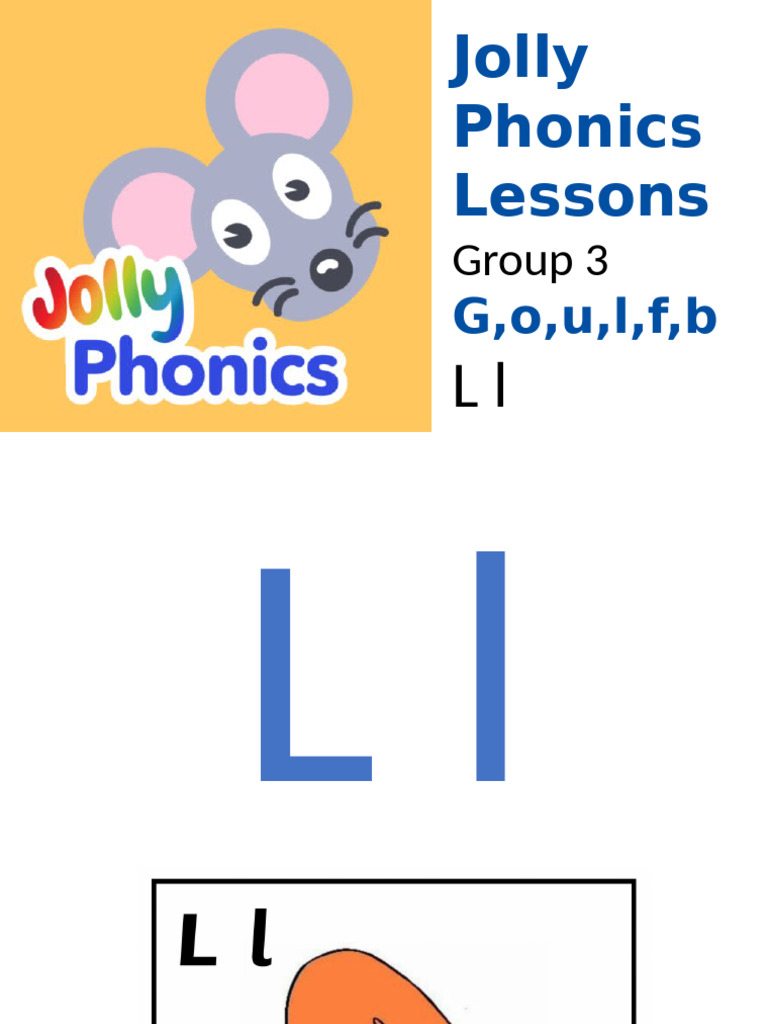Jolly Phonices Group 3 Letter L - Blending | PDF