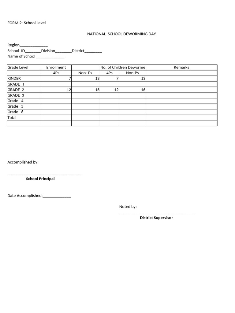 Deworming-Form-2024School-Level | PDF