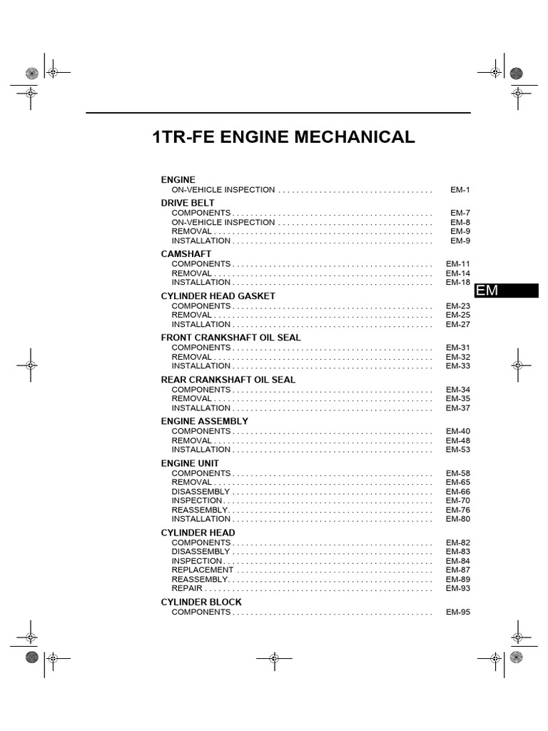 1tr-Fe Engine Mechanical | PDF | Belt (Mechanical) | Throttle