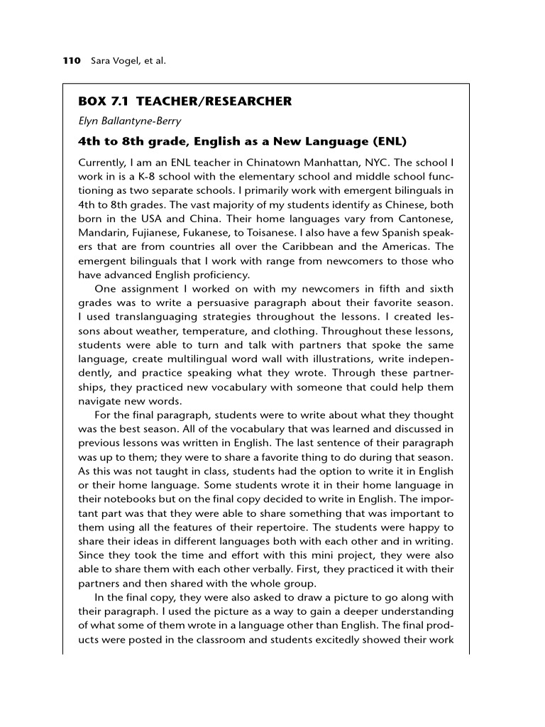 Enhancing ENL Learning with Translanguaging | PDF | Multilingualism ...