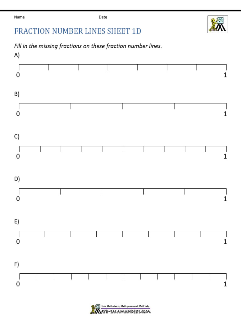 Fraction Number Line Practice | PDF