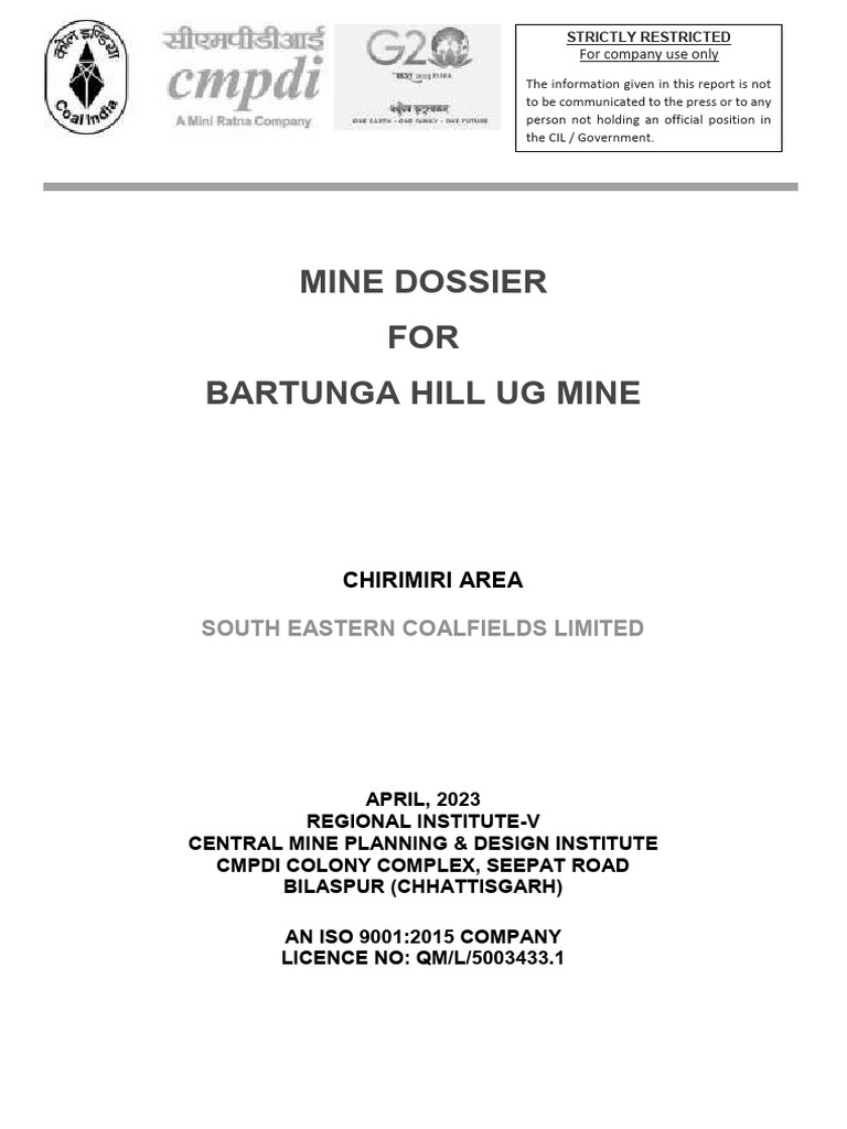 Final Mine Dossier 26062023 | PDF | Coal Mining | Mining