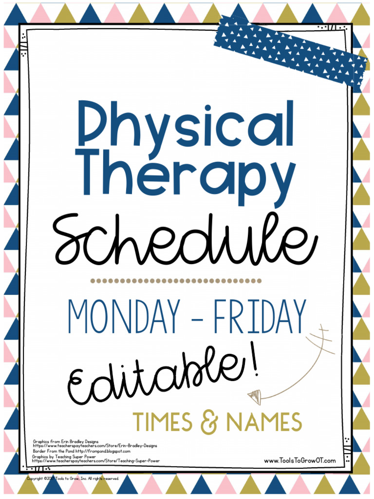 nh0 - PT Schedule - Week Days - Edit Names and Times!!! | PDF
