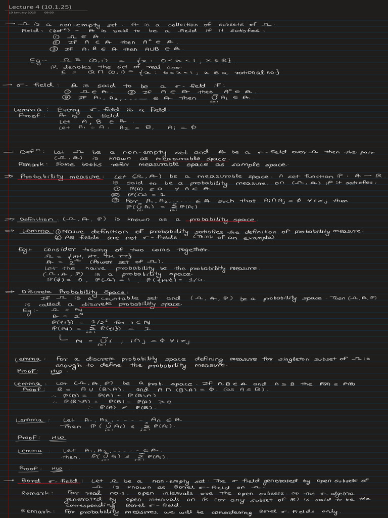 Probability and Statistics Lecture 04 | PDF