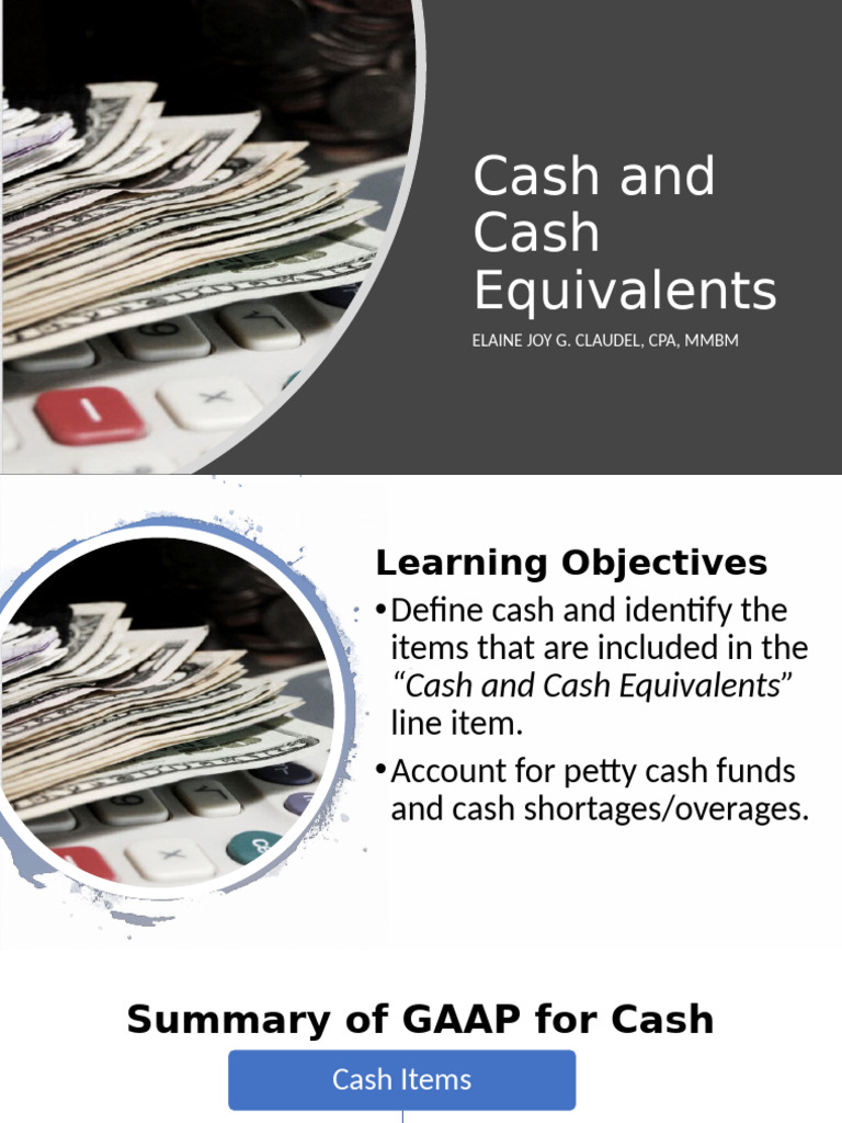 Understanding Cash and Cash Equivalents | PDF | Cheque | Cash And Cash ...