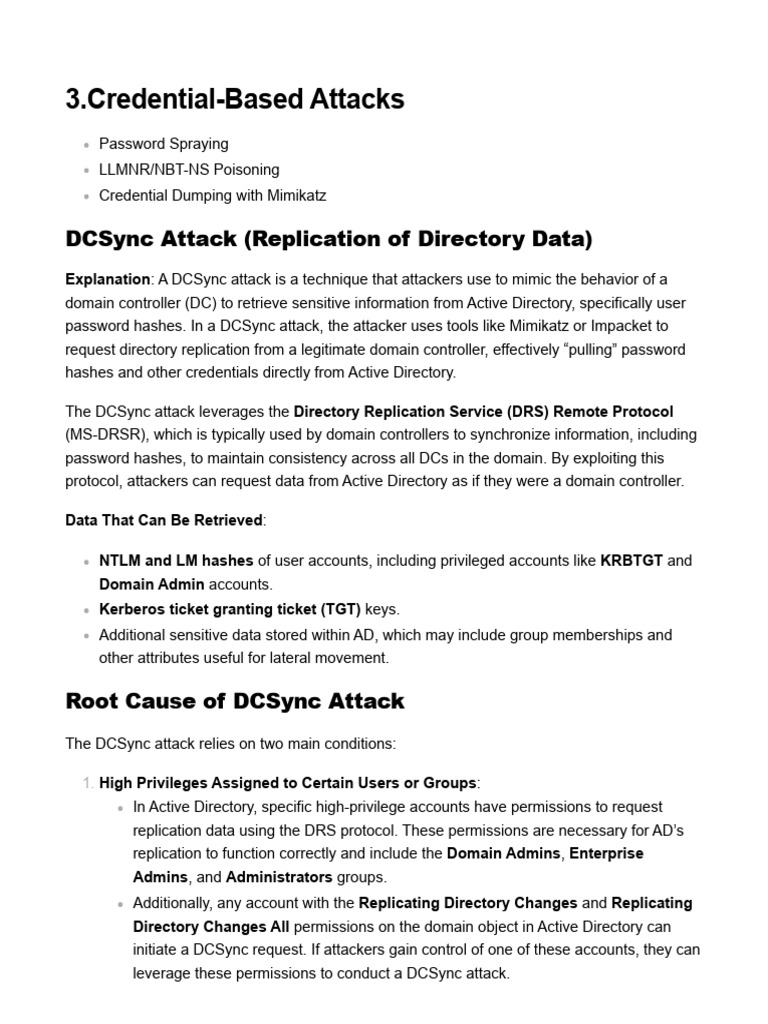 DCSync Attack: Active Directory Threat | PDF | Active Directory | Superuser